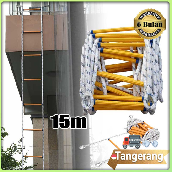 15 Meter Tangga Tali Kapal Tangga Tali Darurat Tangga Nylon Nilon Fire ...