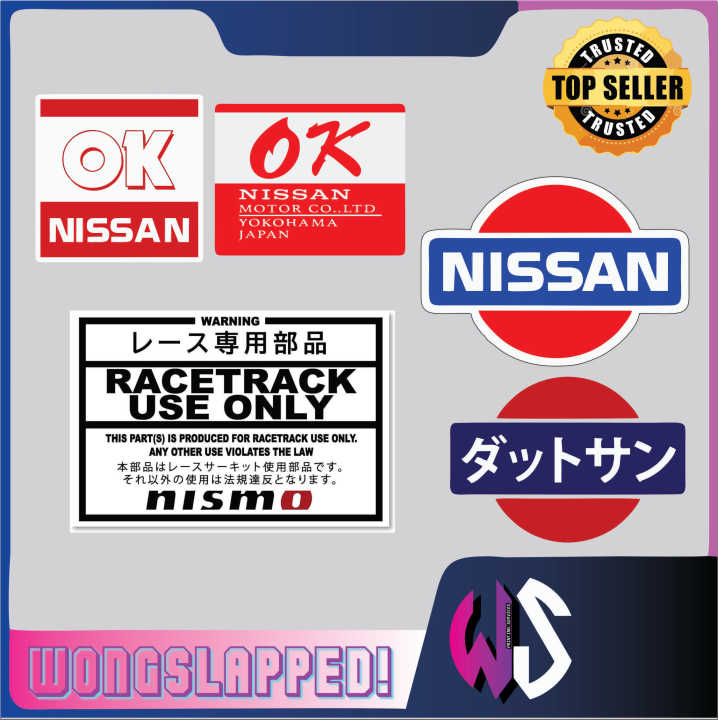 NISSAN OK STICKER NISMO JDM RACETRACK USE ONLY VINYL LAMINATED STICKERS ...