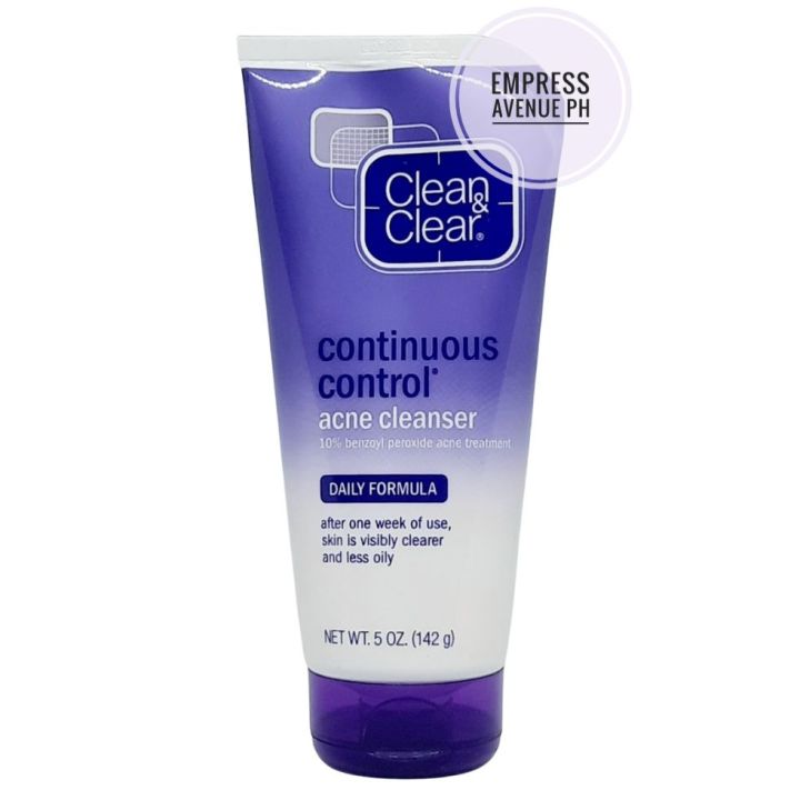 Clean & Clear Continuous Control Acne Cleanser, 10% Benzoyl Peroxide ...