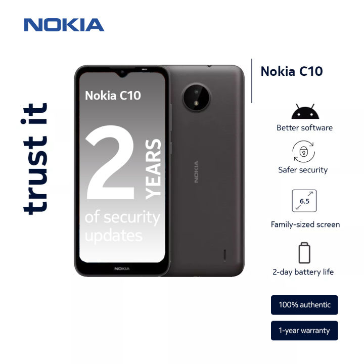 Nokia C10 2GB RAM | 32GB ROM | 6.5" HD+ Display (GREY) | Lazada PH