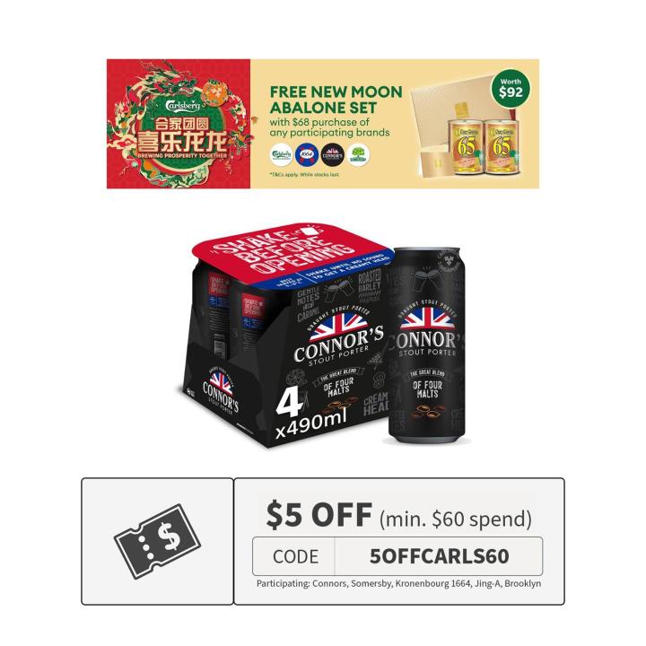 Connor's Stout Porter Draught 490ML 4S Can | Lazada Singapore