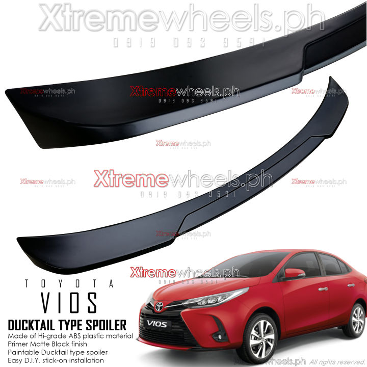 Toyota Vios J E G XLE 2019-2024 Duct Tail Rear Spoiler with Primer ...