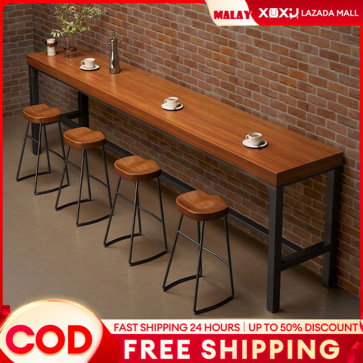 Meja Bar 180cm Bar Counter Table Modern Family Kitchen Living Room ...