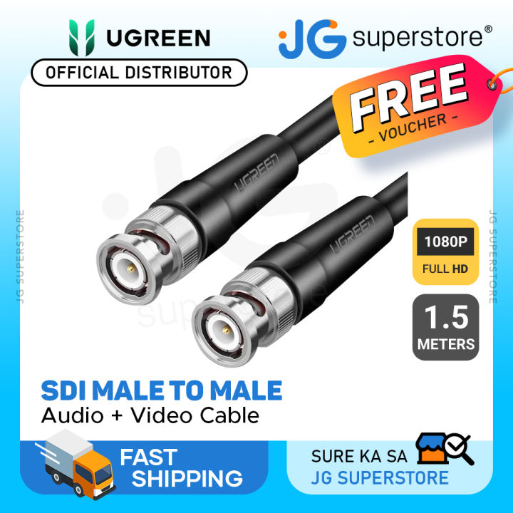 UGREEN 1.5-Meter / 3-Meter HD SDI Male to Male Audio + Video Cable for ...