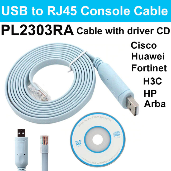 สาย USB to RJ45 Prolific PL2303 ( PL2303RA ) USB RS232 to RJ45 console ...