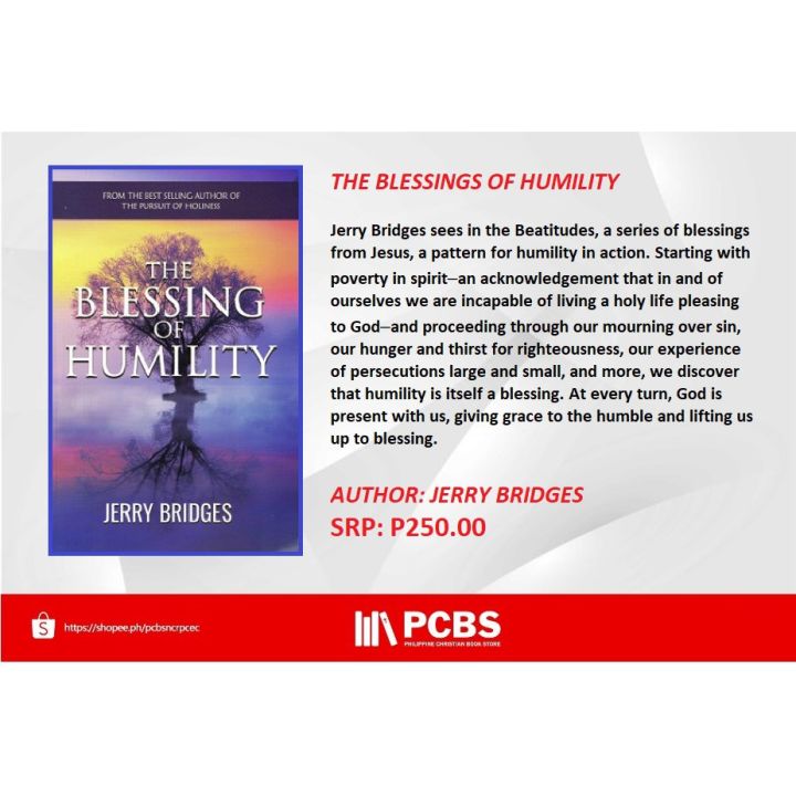 【0Kk5px6V】2022 PCBS The Blessings Of Humility by Jerry Bridges (8.25 x ...