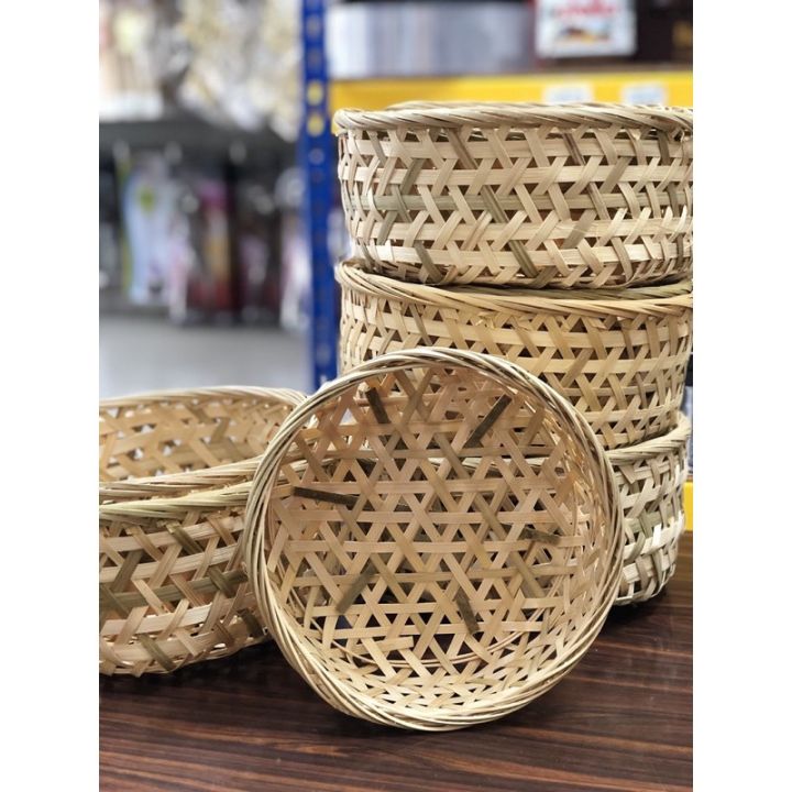12cm Bamboo Basket 5寸竹篮 | Lazada