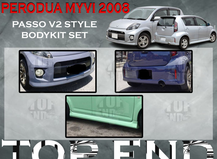PERODUA MYVI PASSO V2 STYLE BODYKIT FOR MYVI 2008 FRONT SKIRT SIDE ...
