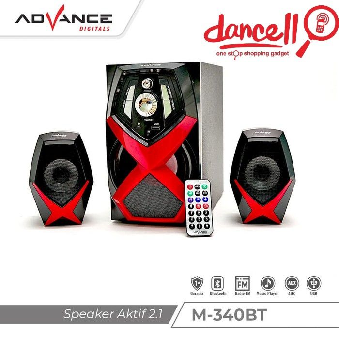 SPIKER SUBWOOFER ADVANCE M340 BT SPEAKER BLUETOOTH MULTIMEDIA XTRA ...