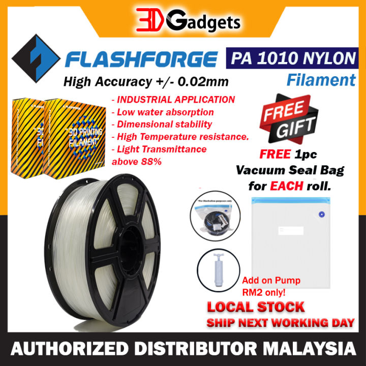 FlashForge PA 1010 NYLON Filament 1.75mm - Transparent NYLON PA | Lazada
