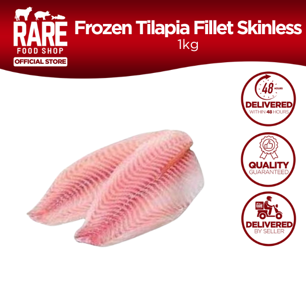 Rare Food Shop Frozen Tilapia Fillet Skinless 1kg | Lazada PH