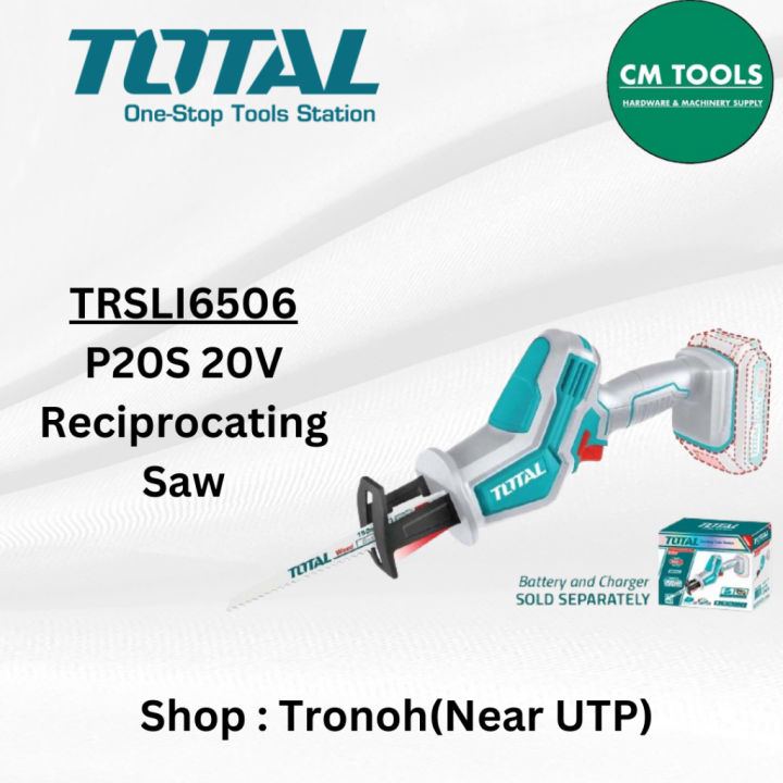 TOTAL TRSLI6506 P20S 20V LI-ION Cordless Reciprocating Saw (Machine ...