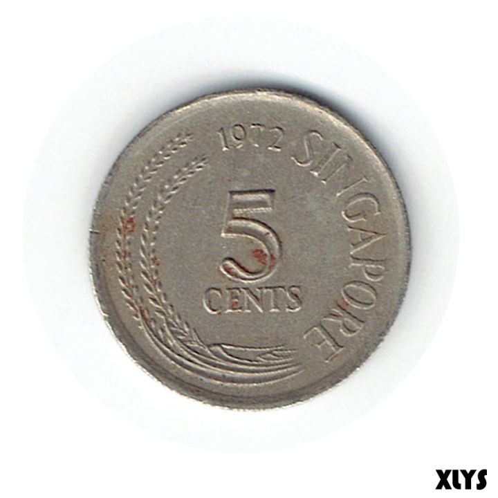 Original Old Singapore SGD 5 Cents Dollar Coins Year 1972 | Lazada