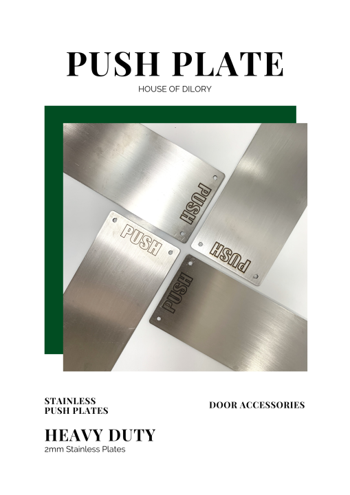 Push Plates - Door Accessories - Stainless Push Plate | Lazada PH