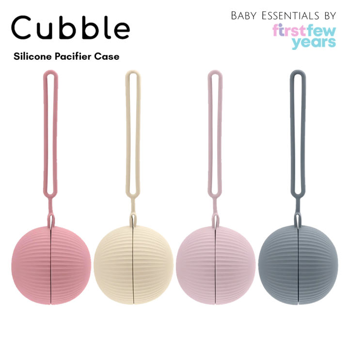 Cubble Silicone Pacifier Case (4 Colors) Pacifier Holder - Hold up to 3 ...