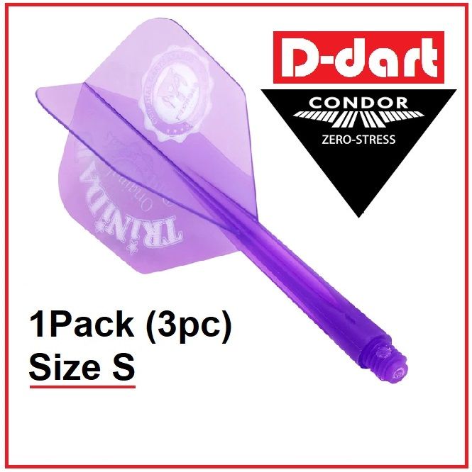CONDOR DARTS FLIGHT - SHAPE (STD SMALL) Purple Trinidad Logo (Size S ...