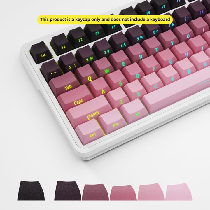 136 Keys -Profile PBT Keycaps Gradient Translucent Side Engraved Key ...