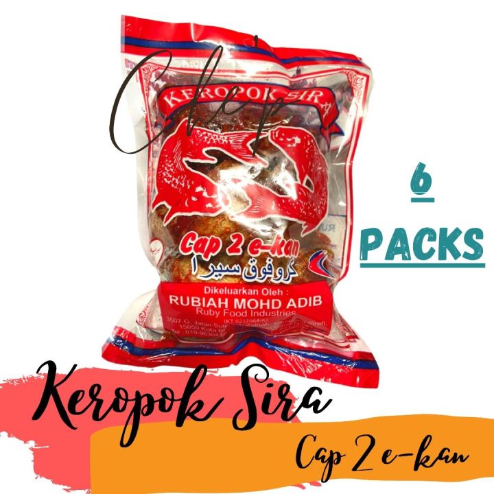 KEROPOK SIRA CAP 2-E-KAN 80 gram | FISH CRACKER 6 PACK { SWEET & SPICY ...