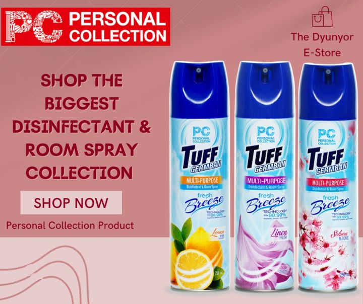 Tuff Germban Multi-purpose disinfectant Air room Spray 250ml -Linen ...