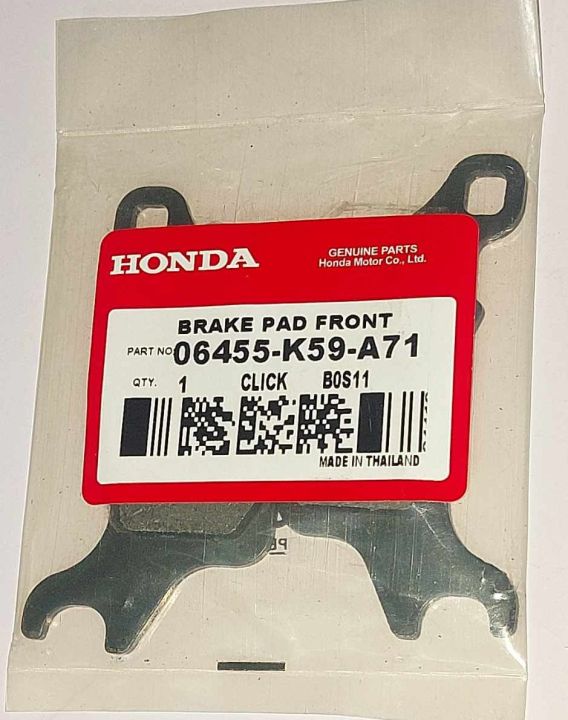 Honda genuine Brake pad front for HONDA CLICK 125 I ( Made in Thailand ...
