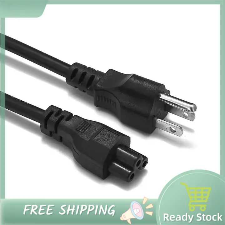 YANGJT Laptop Power Cable 1.5m 3 Prong USA Plug IEC 320 C5 Power Extension Cord | Lazada PH