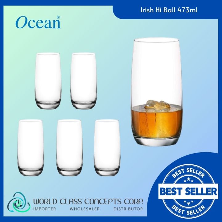 Ocean Glassware Tumbler Irish Hi Ball 16 Oz. / 473 ml Set Of 6 | Lazada PH