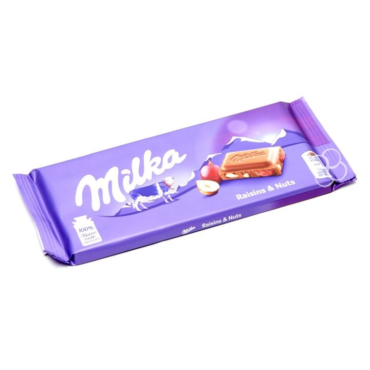 Milka Raisins & Nuts Chocolate Bar 100g | Lazada PH