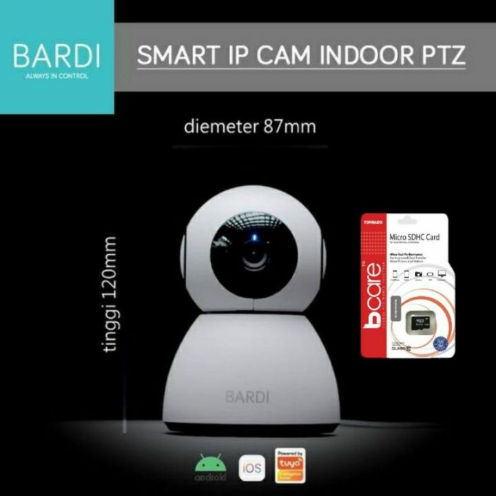 BARDI Smart Indoor PTZ IP Camera CCTV wifi IoT Home Automation | Lazada ...