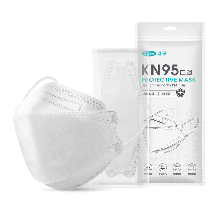 Cofoe 4Ply KN95 3D Fish Mouth Face Mask Disposable Respirator Masks Anti-virus Anti-particle ...