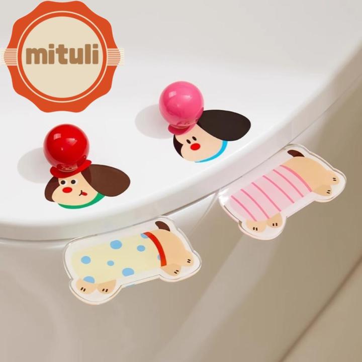 MITULI ไม่ต้องสัมผัส ที่ยึดฝาชักโครกสุนัขแบบไส้กรอก จับง่าย อะคริลิค ...
