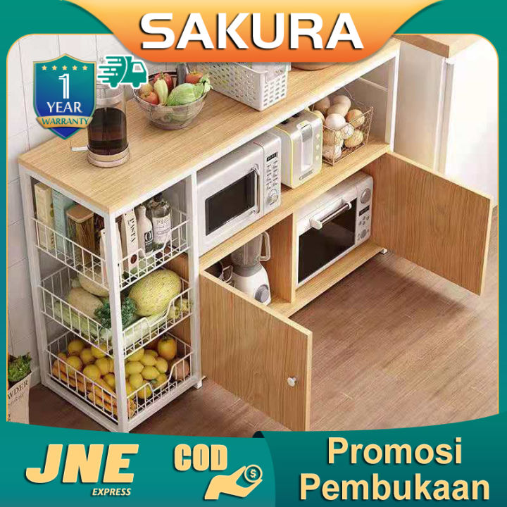 Weyon Sakura Rak Dapur / Meja Dapur / Meja Kompor 2 Tungku / Lemari ...