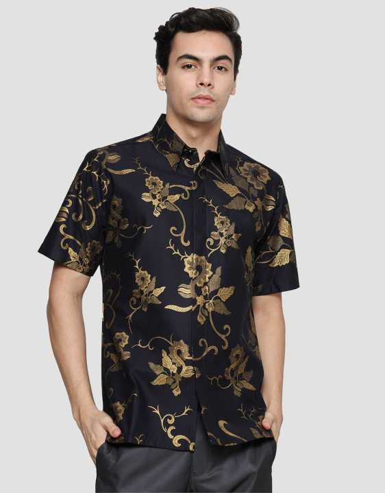 Arjuna Weda Hem Body Fit Batik Motif 10 Kemeja Batik Pria 120805933 ...