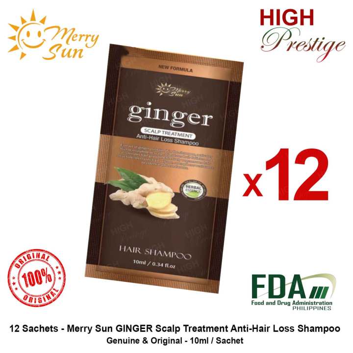 Merry Sun Ginger Scalp Treatment Anti Hair Loss Shampoo 10ml per sachet ...