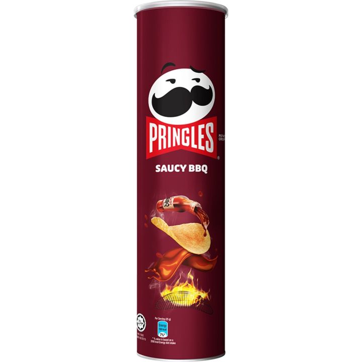 Pringles Potato Chips Snacks - Saucy Barbeque (107g) | Lazada