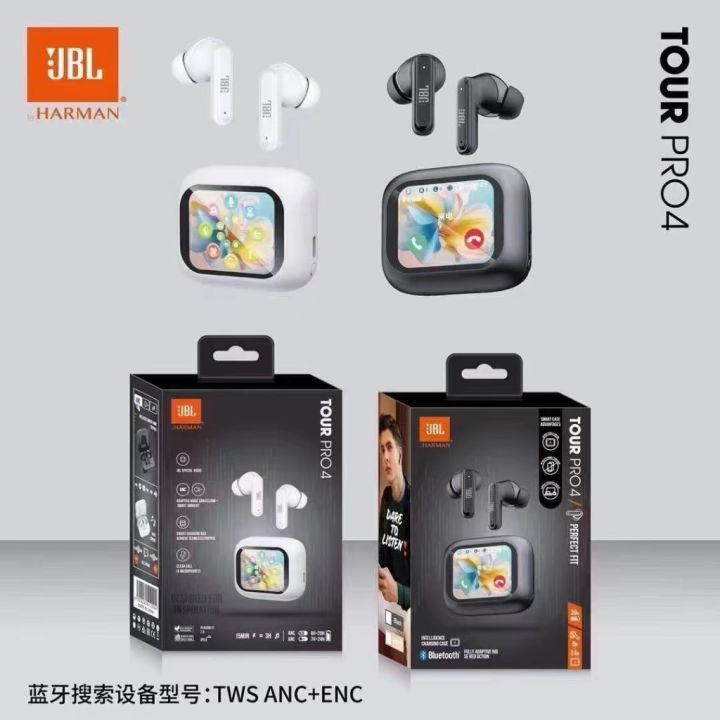 พร้อมส่ง🇹🇭 JBL Tour Pro 4 True Wireless หูฟังไร้สาย หน้าจอเคสแบบสัมผัส ...