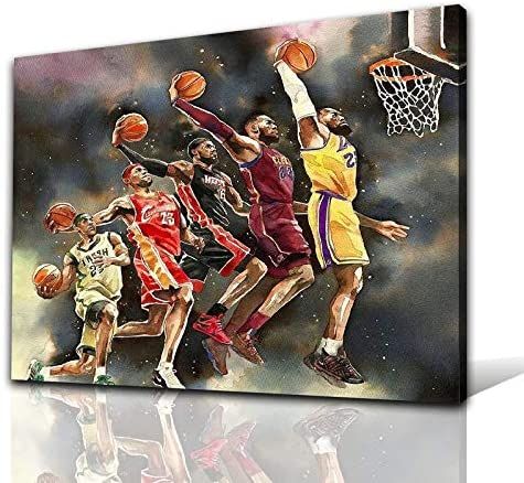 Basketball Poster Superstar Road To Success Lebron James Poster Canvas ...