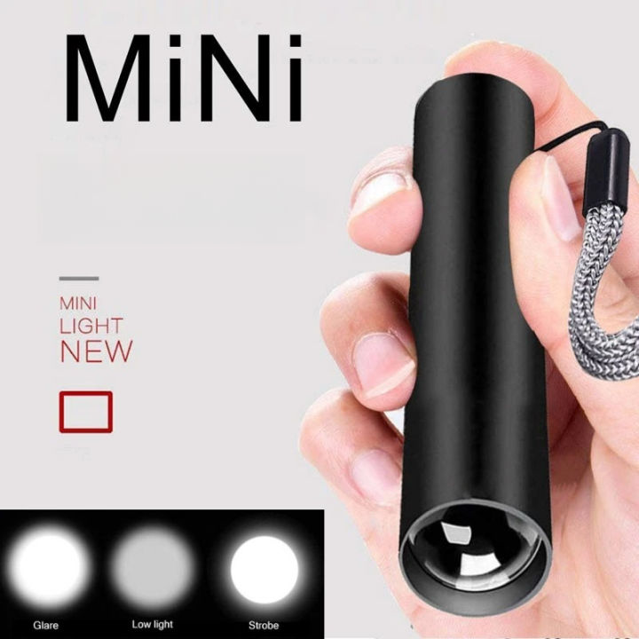 USB Rechargeable Mini Flashlight with Adjustable Focus | Lazada PH