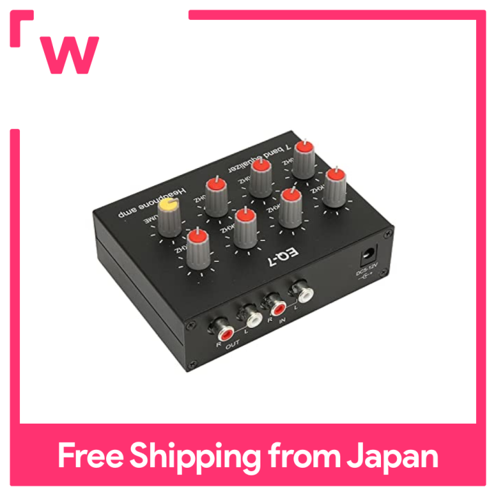 7-band car sound equalizer, aluminum alloy 3.5mm output input 12dB high ...