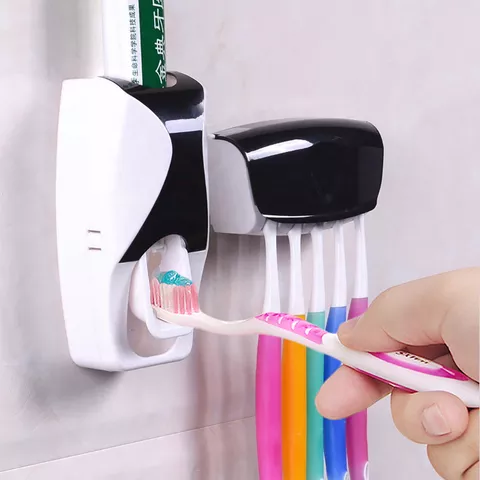 Wall Mounted Touch Me Hands-Free Toothpaste Toothbrush Dispenser with ...