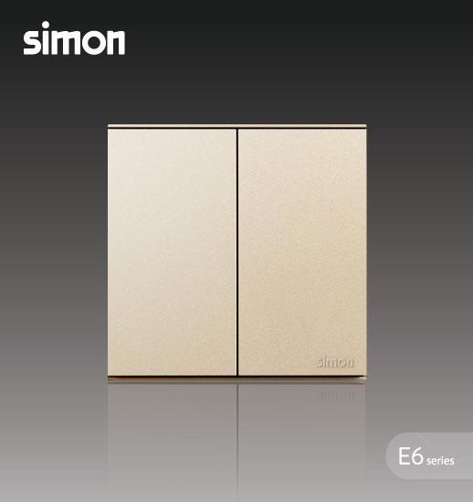 Simon E6 Series 2 Gang 2 Way Switch - Champagne Color | Lazada