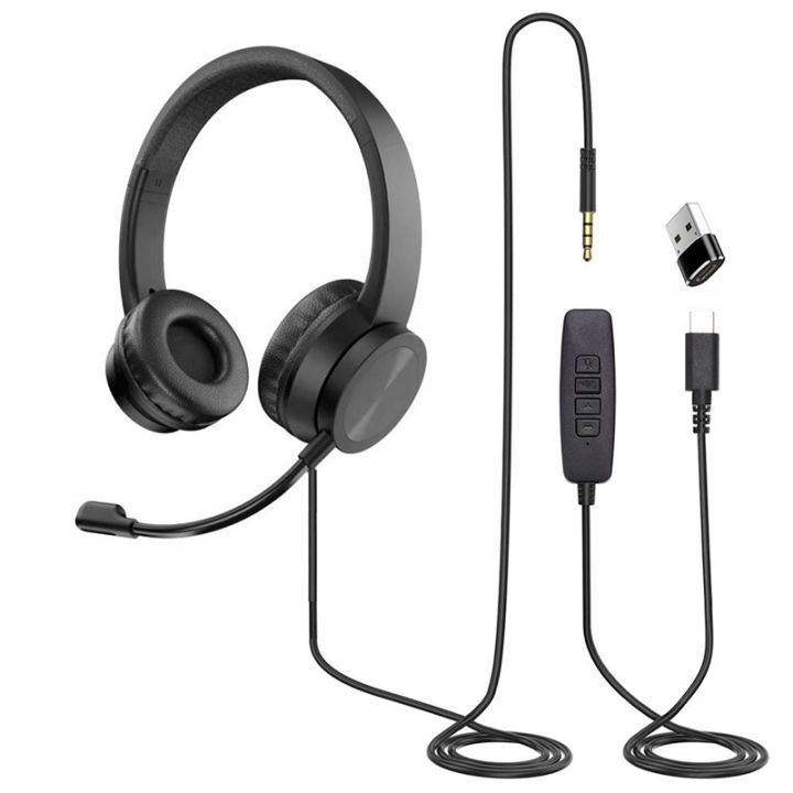(KDWT) USB Headsets with Microphone Noise Cancelling Stereo Headsets ...