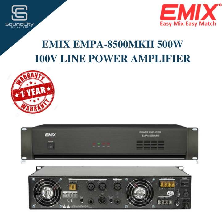 EMIX EMPA-8500MKII 500W 100V Line Power Amplifier | Lazada