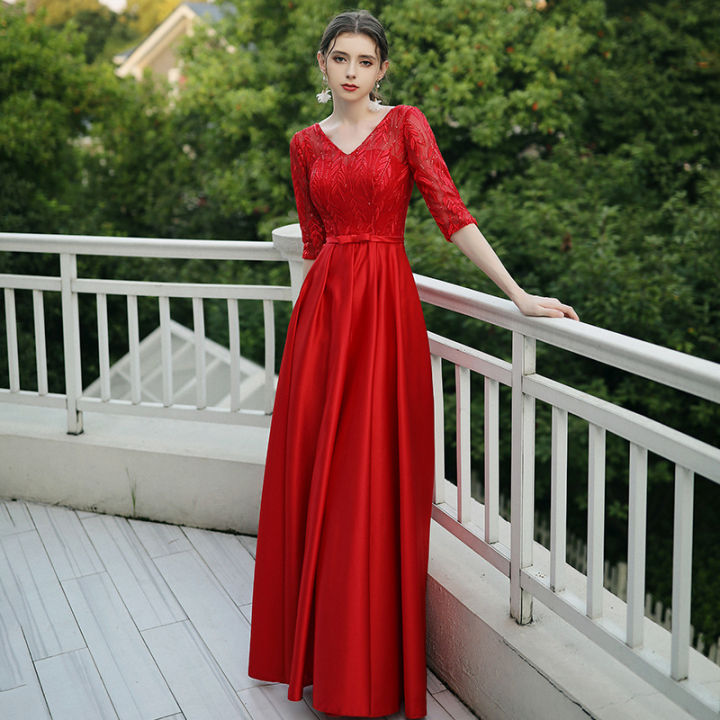 EAGLELY 2025 Malaysian Elegant Evening Dress Gown Satin Formal Event ...