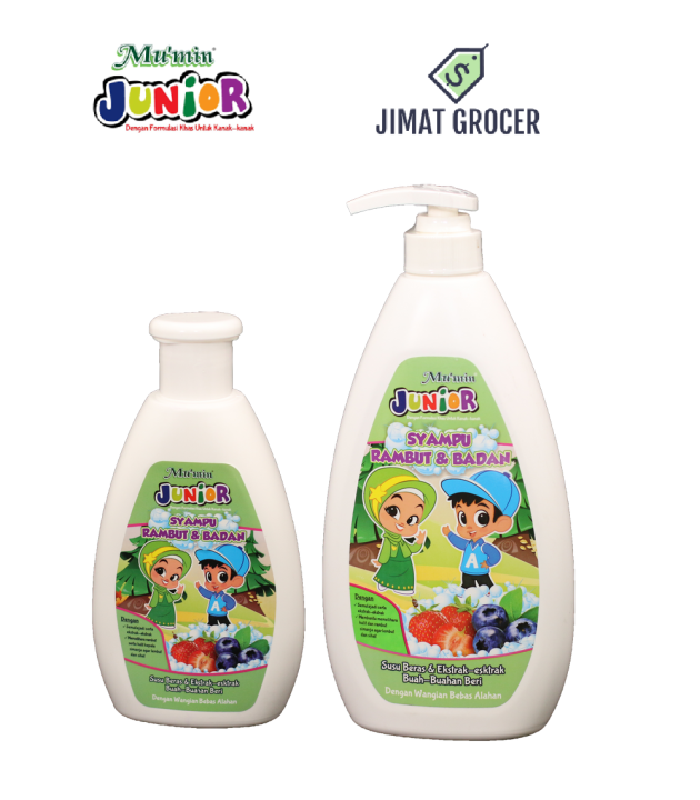 Mu'min Junior Syampu Rambut & Badan Buah-Buahan Beri 300ml / 750ml | Lazada