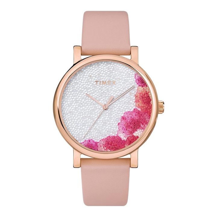 Jam Tangan Wanita Timex Full Bloom TW2U18500 Dual Color Motif Dial ...