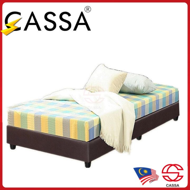 Cassa [Super Single Size] Rocher PU Heavy Duty Divan Bed Only (Dark ...