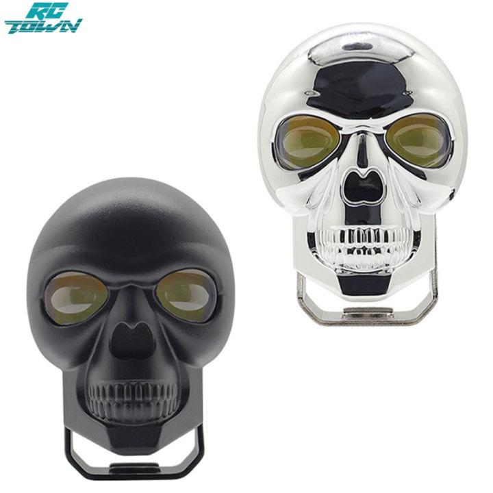 Motorcycle Skull Headlight Universal LED Waterproof Motorcycle Retro ...