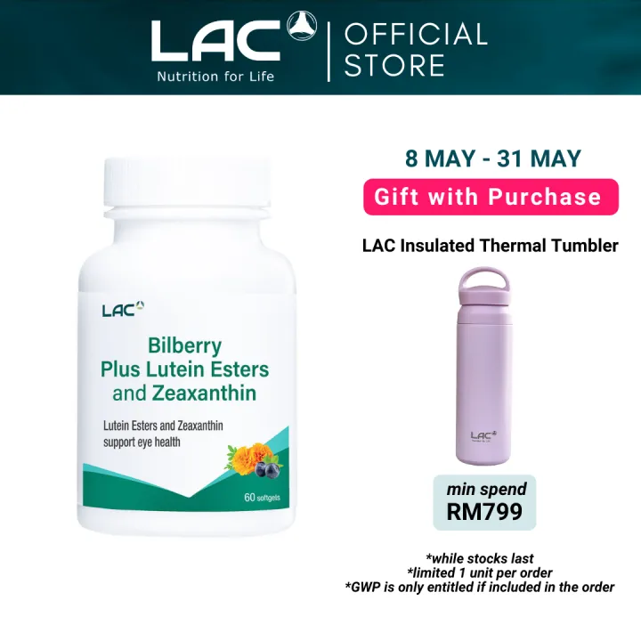 [Expiry Jul 2026] LAC Bilberry Plus Lutein Esters & Zeaxanthin (60 ...
