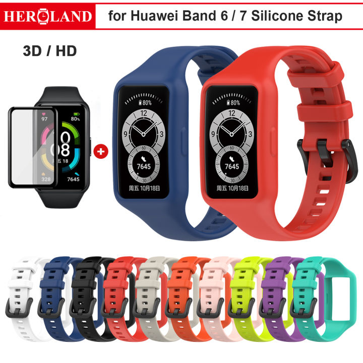Silicone Straps for Huawei Band 6 7 Soft Wristband Replacement Strap ...