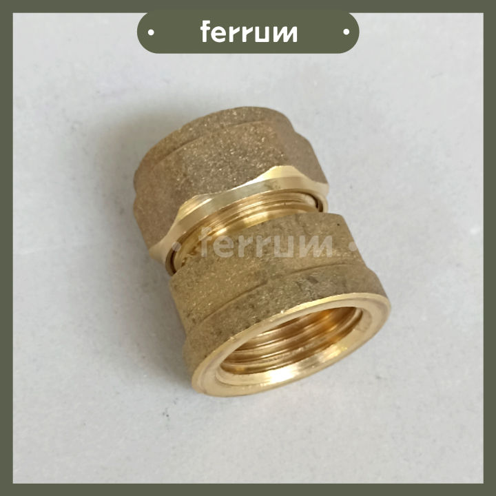 [ FERRUM ] Fitting / Sambungan Pipa Air Panas Kuningan 1/2" Inch ...